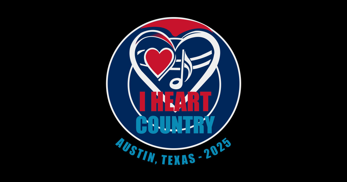 I Heart Country Music Festival 2025 - Music Festival - Sticker | TeePublic