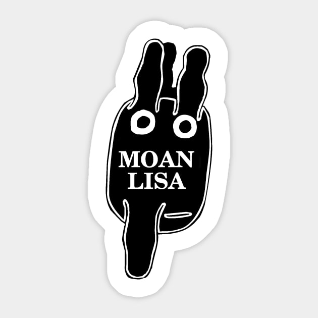 Moan Lisa Bunny - Illustration - Sticker | TeePublic
