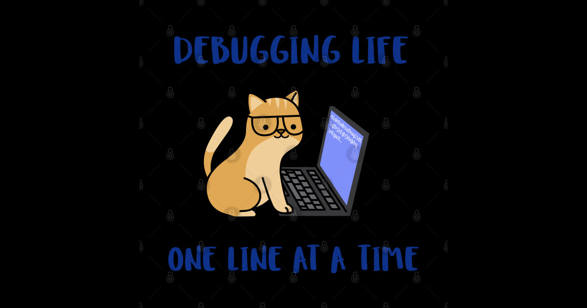 debugging life one line at a time - Programmer Gifts - Sticker | TeePublic