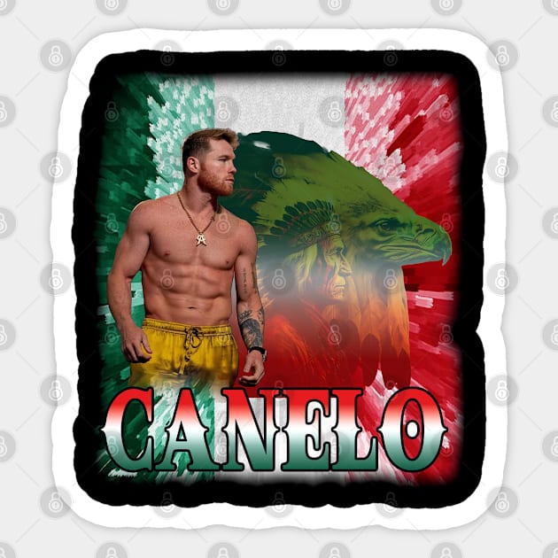 Canelo Alvarez Flag - Canelo Alvarez - Sticker | TeePublic