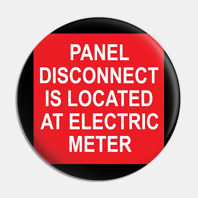 Panel Disconnect Located at Electric Meter Sticker - Panel Disconnect ...
