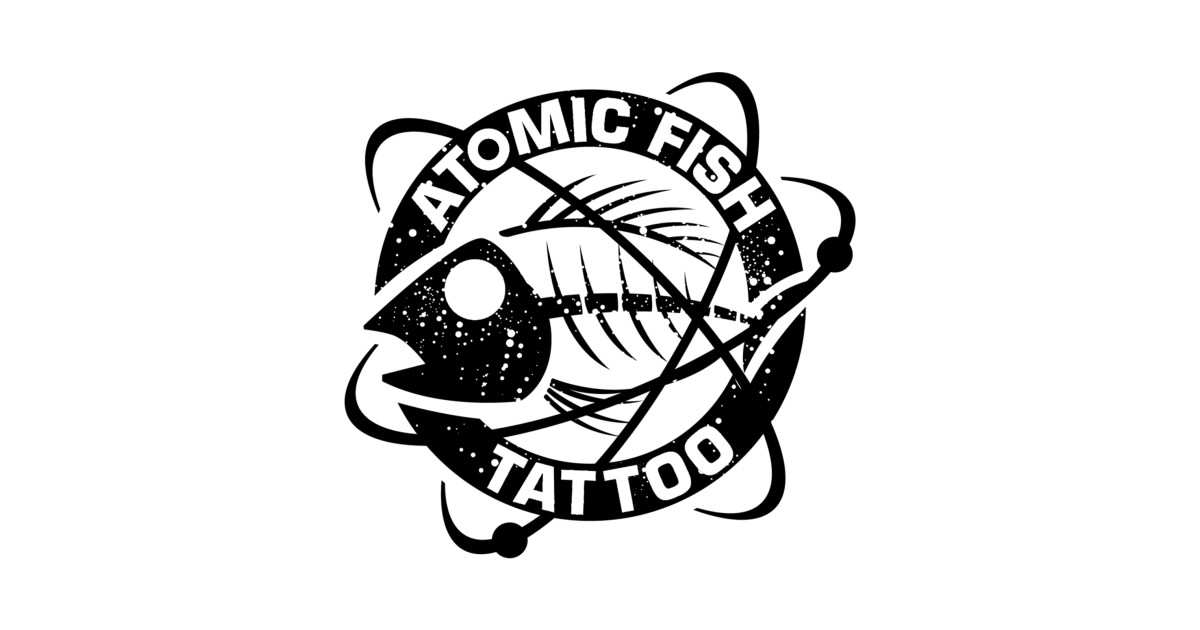 Atomic Fish Tattoo Original Black - Atomic - T-Shirt | TeePublic