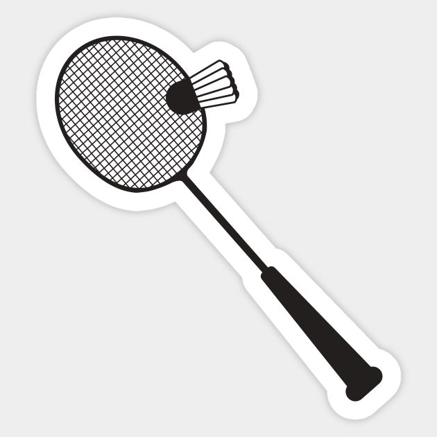 Badminton Player Minimalist Desing - Badmington - Sticker | TeePublic
