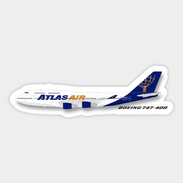 Atlas Airlines Boeing 747 400 - Atlas Airlines Boeing 747 400 - Sticker ...