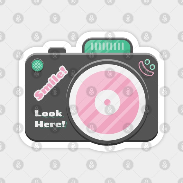 Cute Cartoon Camera - Camera - Magnet | TeePublic