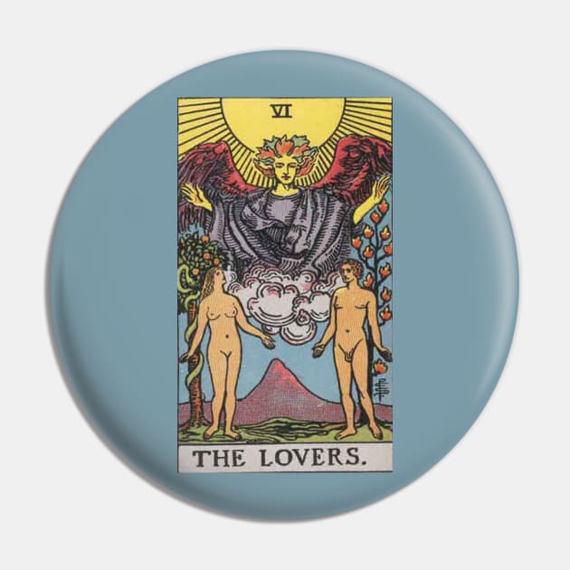 Tarot Deck Major Arcana Vi The Lovers Tarot Pin Teepublic