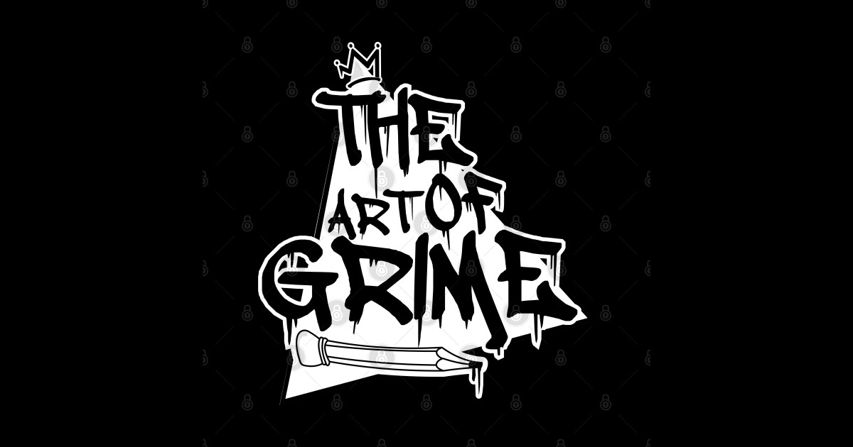 The Art Of Grime White - Grime - Sticker | TeePublic