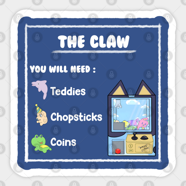 The Magic Claw Machine - Bluey - Sticker | TeePublic