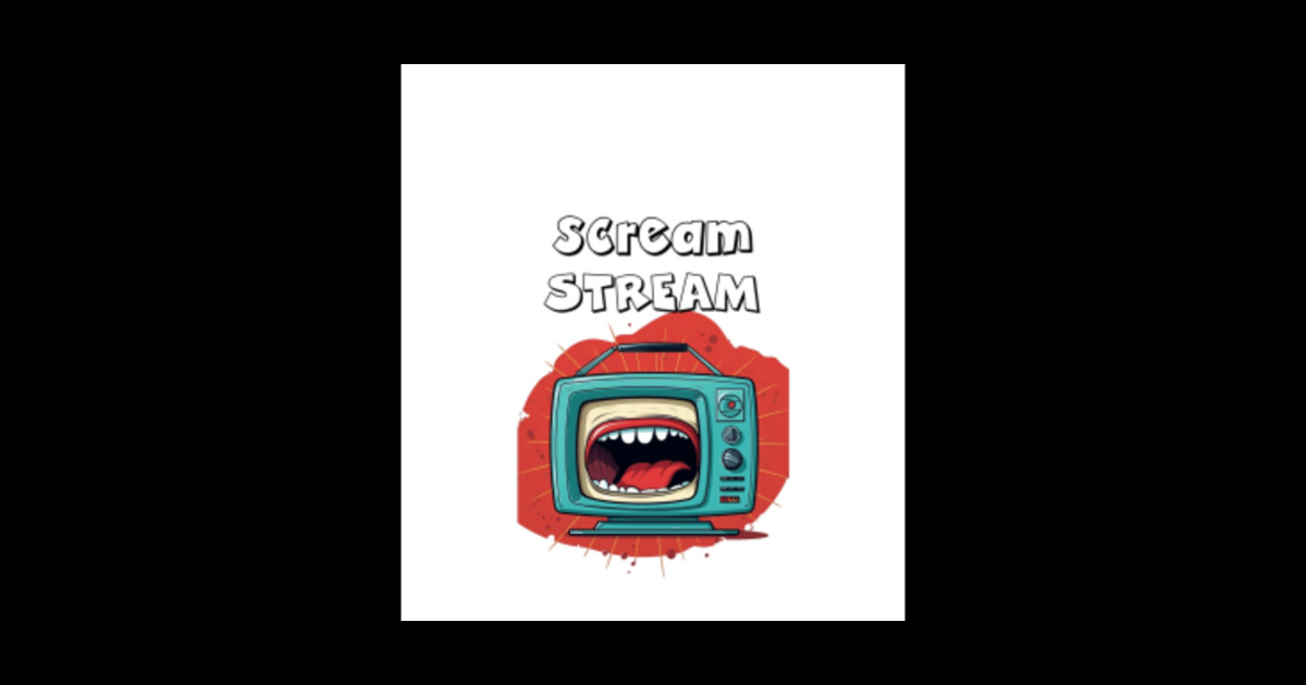 Retro Tv Scream Stream - Streamer - Posters and Art Prints | TeePublic
