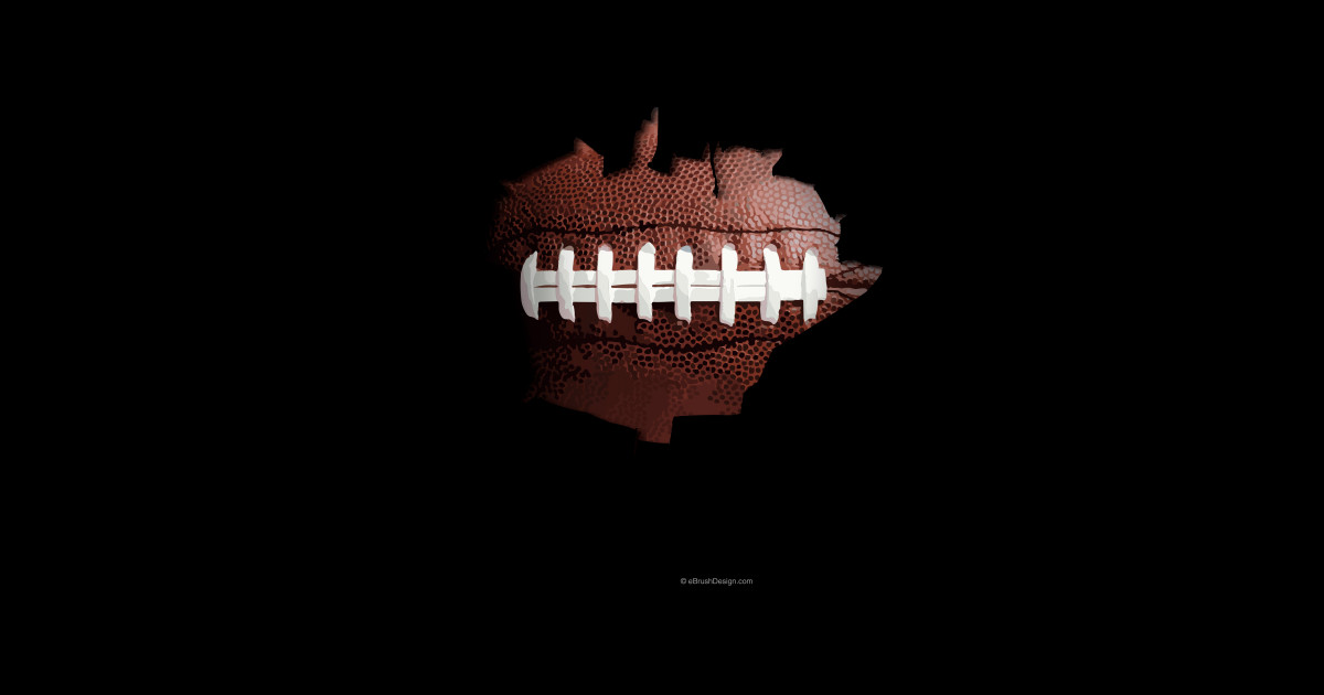 Shredded, Ripped and Torn Football - Football - Sticker | TeePublic