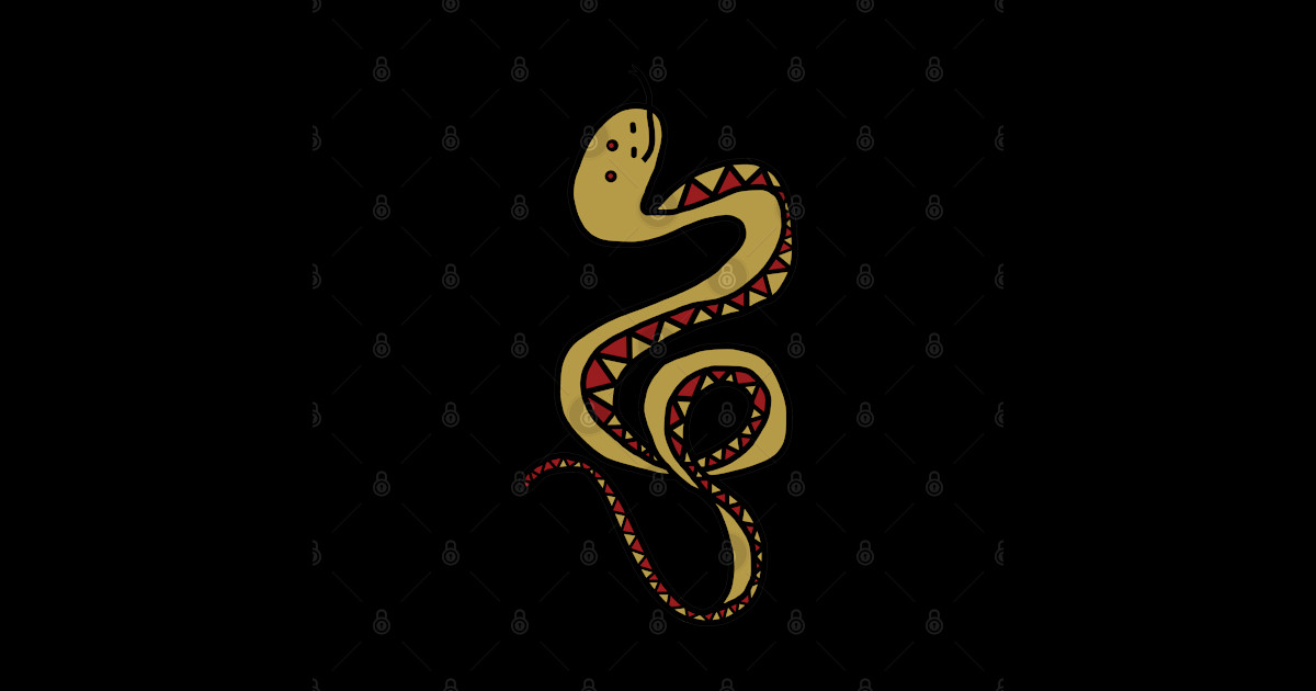Red and Gold Snake Vertical - Year Of The Snake - Sticker | TeePublic