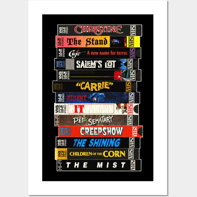 Stephen King VHS Movies Stack - Horror Movies - Posters and Art Prints ...