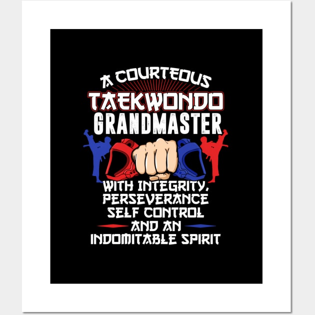 Grandmaster Taekwondo 5 Tenets Oath Belt Level - Taekwondo Tenets ...