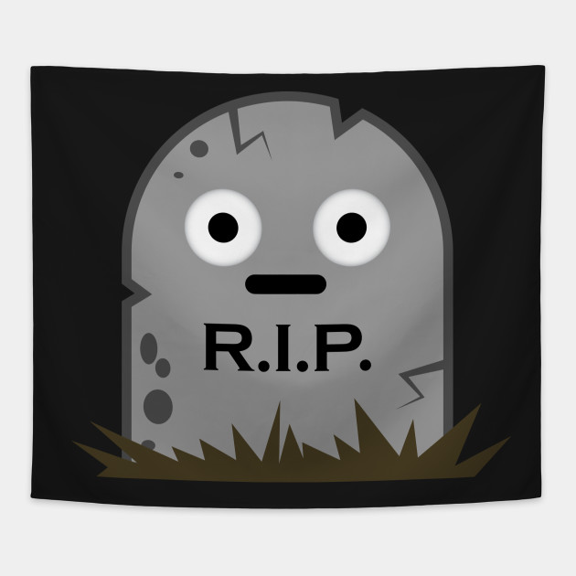 Rip Emoji - Halloween - Tapestry | TeePublic
