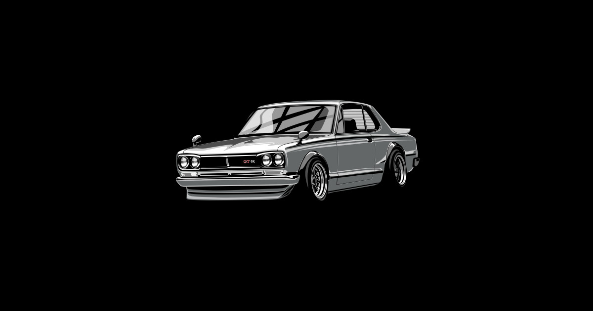 Hakosuka gtr jdm vector art - Gtr - Sticker | TeePublic