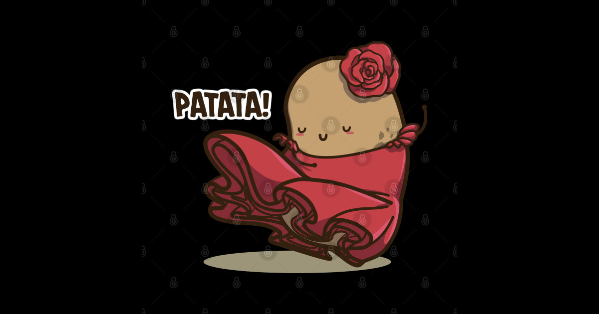 Cute Flamenco Potato - Potato - Sticker | TeePublic