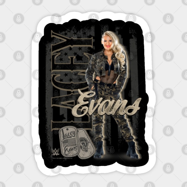 Lacey Evans Military Uniform & Dog Tags - Lacey Evans - Sticker | TeePublic