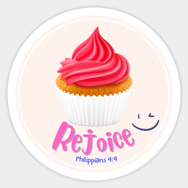 Rejoice - Bible verse gift - Rejoice In The Lord - Sticker | TeePublic