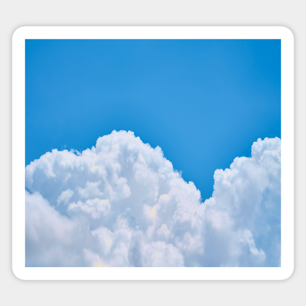White Clouds Blue Sky - Clouds - Sticker | TeePublic