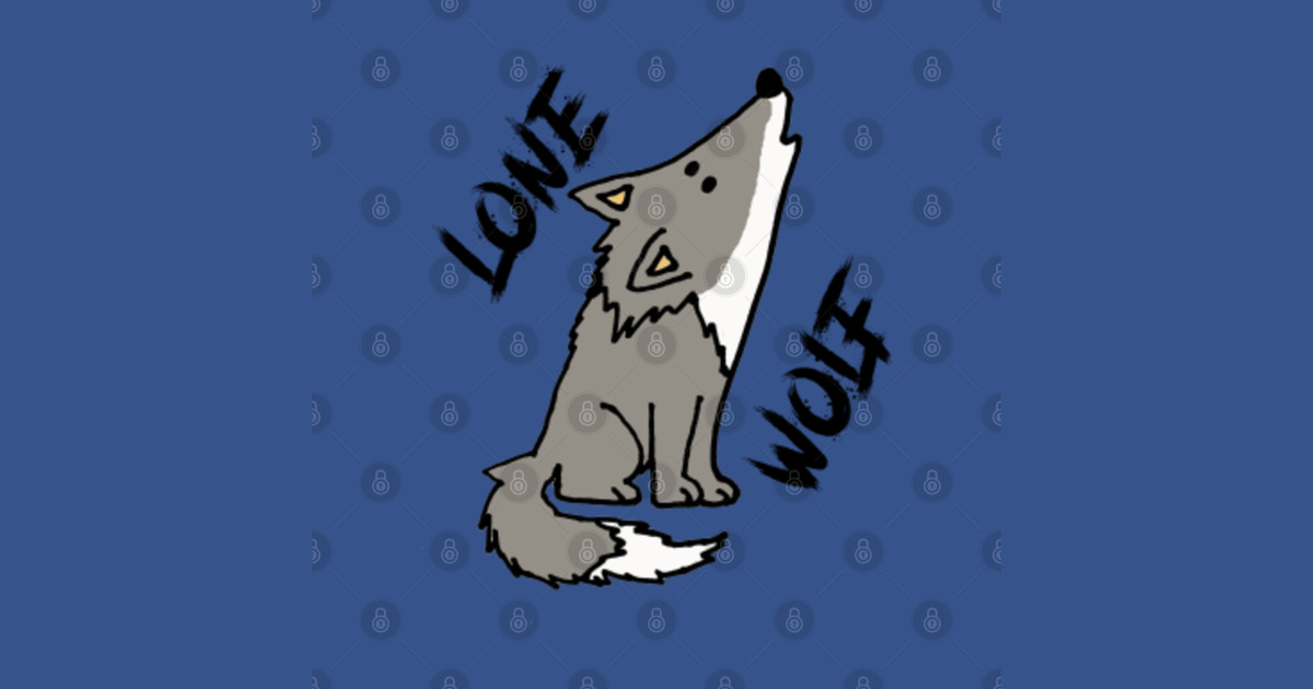 Cute Lone Wolf Cartoon Wolf T Shirt Teepublic