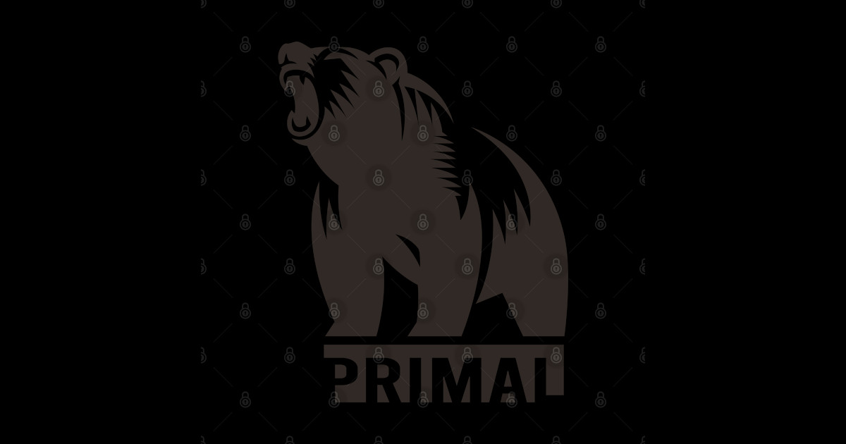 Primal Bear Illustration - Bear - Sticker | TeePublic
