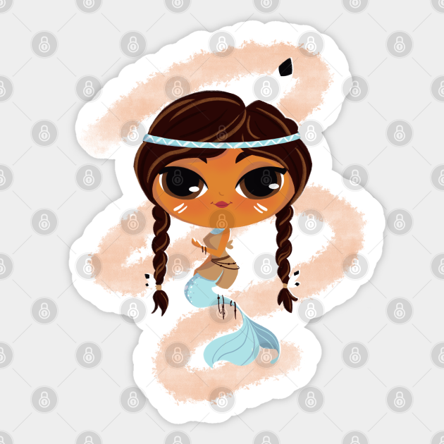Native american mermaid - Native American Art - Sticker | TeePublic