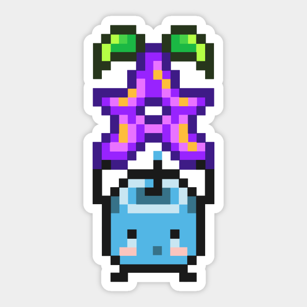 Blue Junimo with Stardrop - Stardew Valley - Sticker | TeePublic