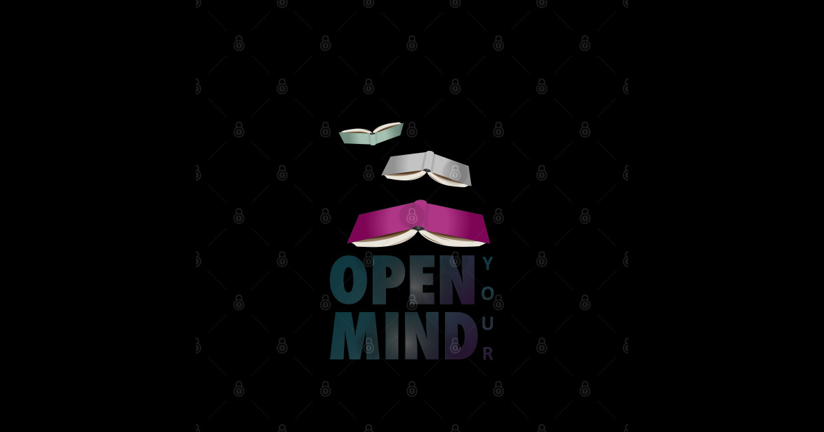 Open your mind - Books - Sticker | TeePublic