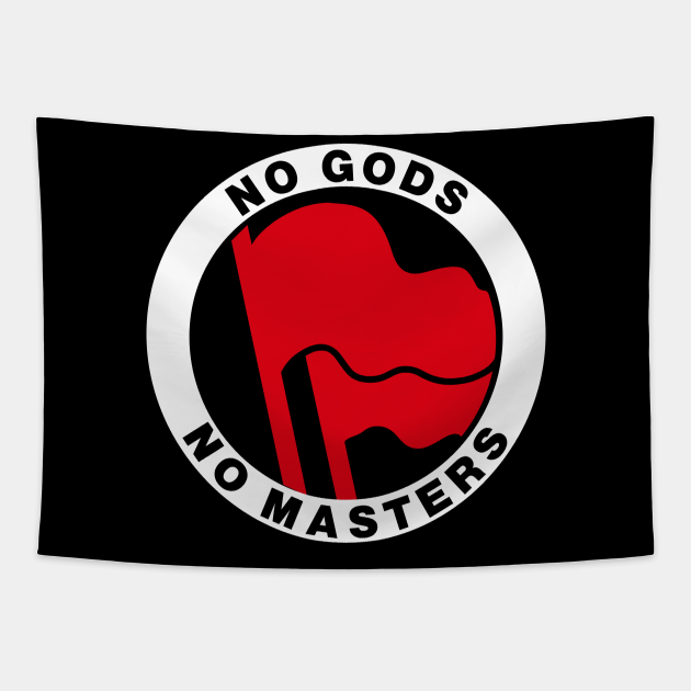 no gods no masters ANTIFA symbol flag - No Gods No Masters - Tapestry ...