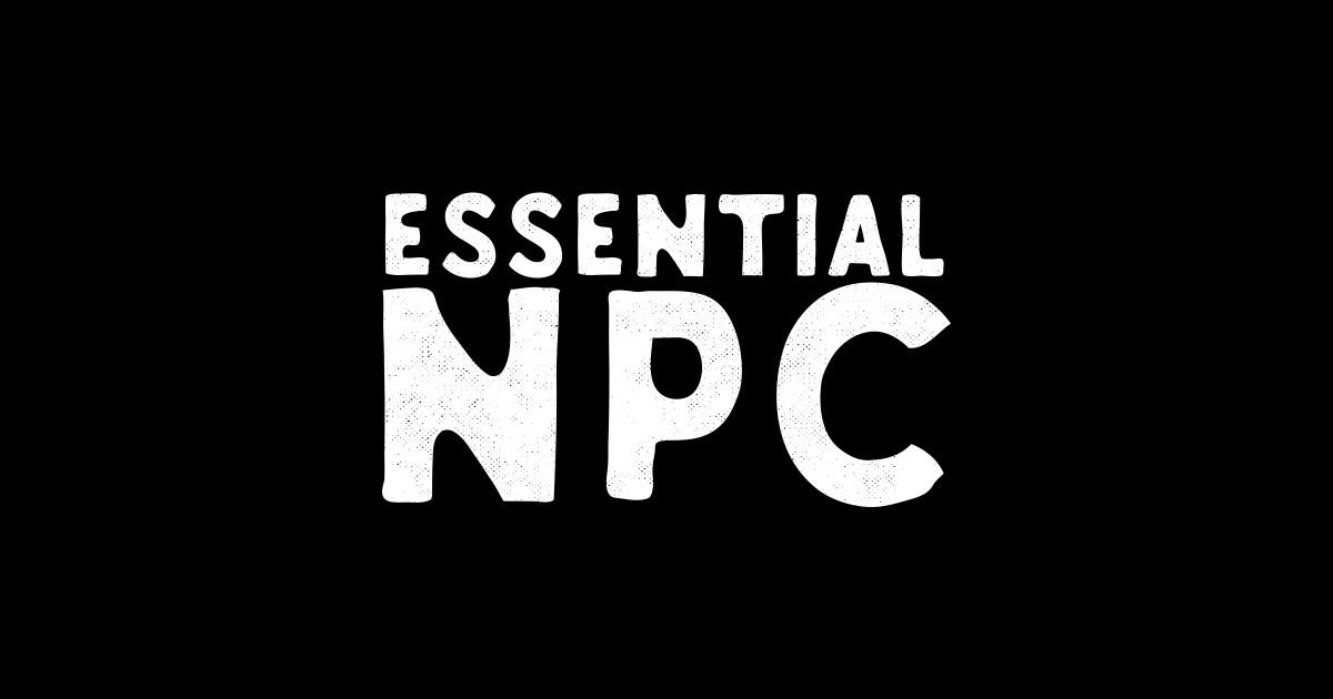 Essential NPC - Npc Meme - Sticker | TeePublic