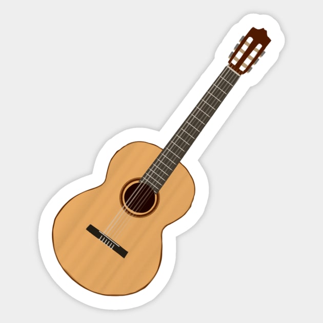 classical guitar decal - Classical Guitar - Sticker | TeePublic