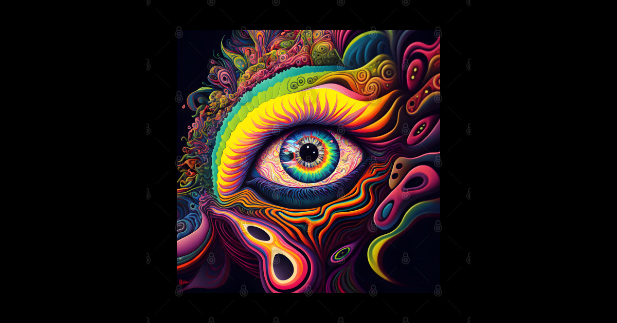 Trippy Eye - Trippy - Sticker | TeePublic