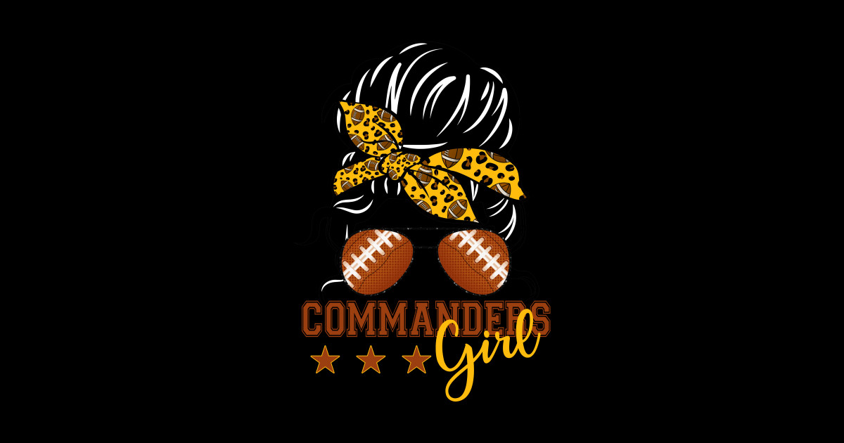 Retro Commanders Girl Football Lover - Commanders - Sticker | TeePublic