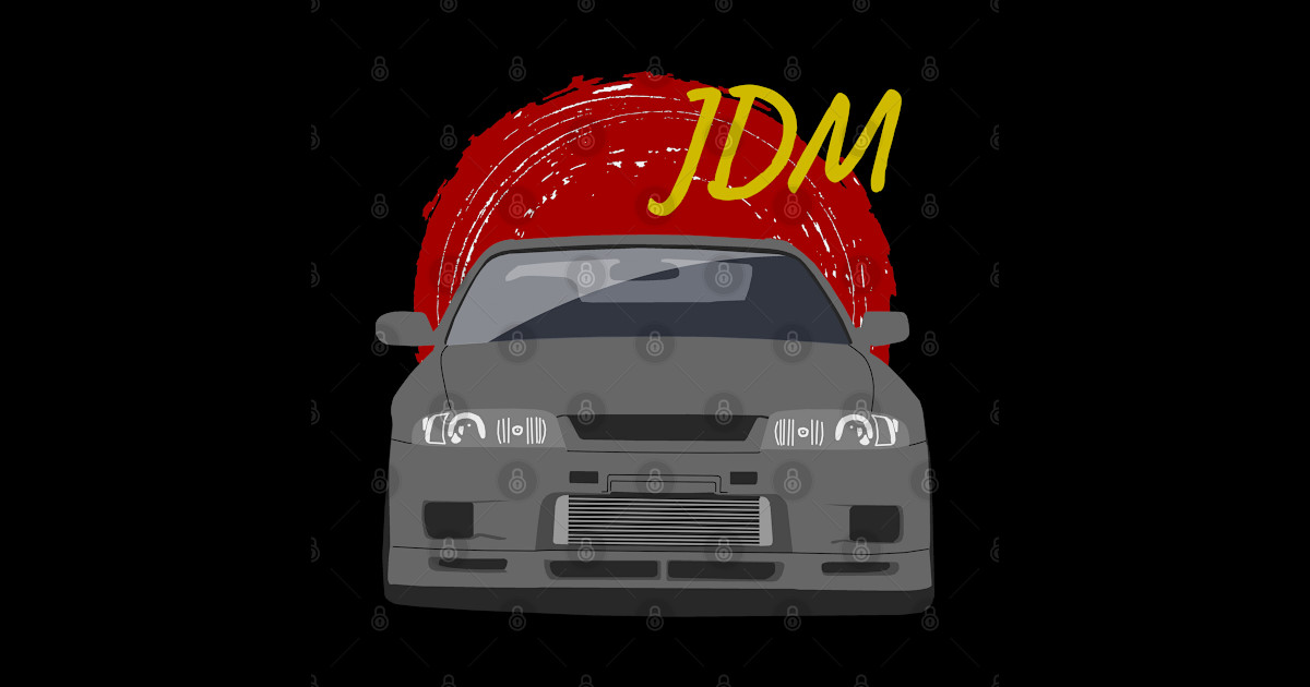 Nissan Skyline R33 GT-R Front View: Legendary JDM Icon - Jdm - Posters ...