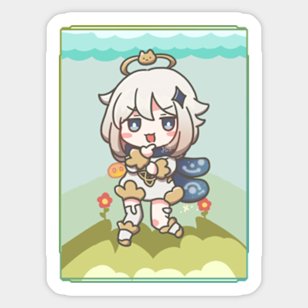 Smug Paimon Chibi - Smug Paimon Chibi - Sticker | TeePublic