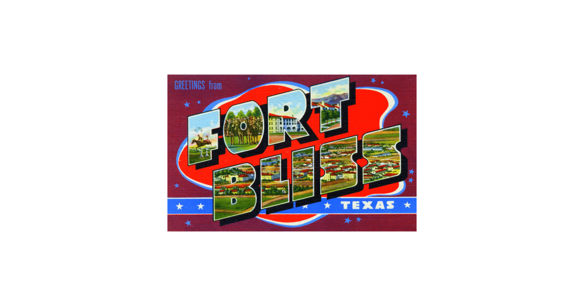 Greetings from Fort Bliss, Texas - Vintage Large Letter Postcard - Ft ...