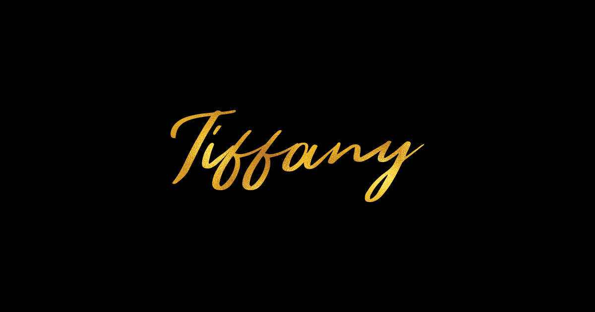 Tiffany Name Hand Lettering in Faux Gold Letters - Tiffany - Sticker ...