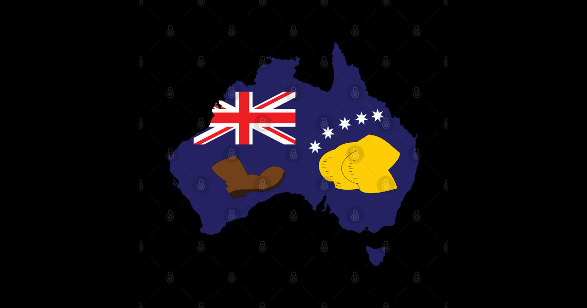 Australian Booting Flag 23 - Australia - Sticker | TeePublic