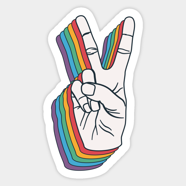 Peace Sign - Peace Hand Sign Gesture - Peace Sign - Sticker | TeePublic