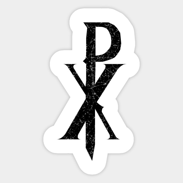 Chi Rho Christian Symbol - Large Logo Centered - Chi Rho - Sticker ...