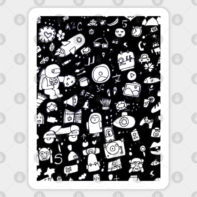 Doodle art - Doodle - Sticker | TeePublic