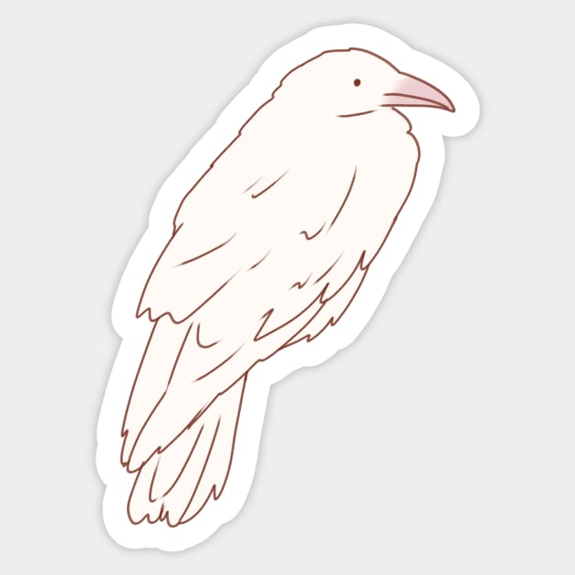 White crow art - White Crow Illustration - Sticker | TeePublic