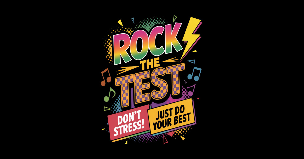 Rock The Test Dont Stress Testing Day Teachers Students - Rock The Test ...
