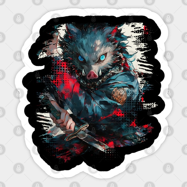 inosuke - demon slayer - Inosuke Hashibira - Sticker | TeePublic