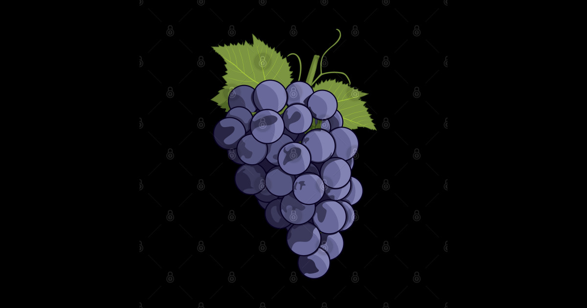 Cluster of Red Grapes - Grapes - Sticker | TeePublic
