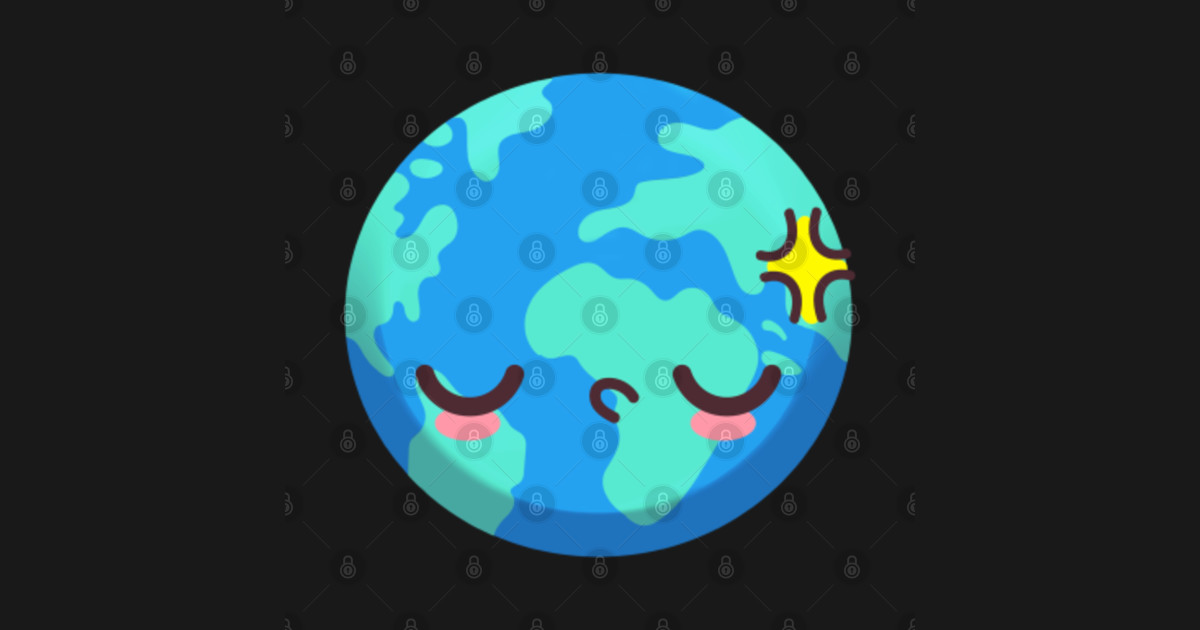 Shy planet earth - Planet Earth - T-Shirt | TeePublic
