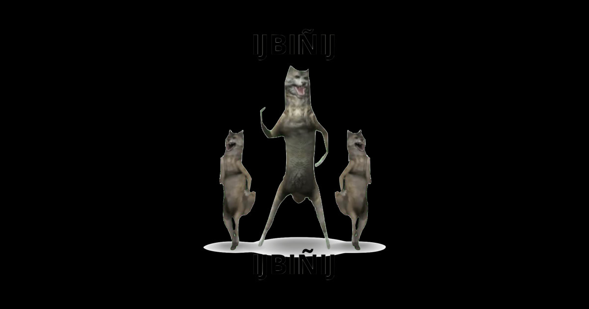 ijbiñij wolf dancing meme 3d animation group - Meme - Sticker | TeePublic