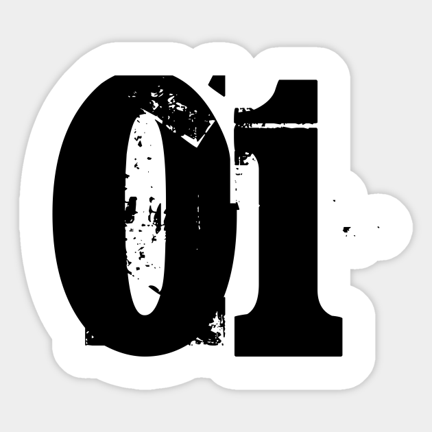 01 number - 01 Number - Sticker | TeePublic