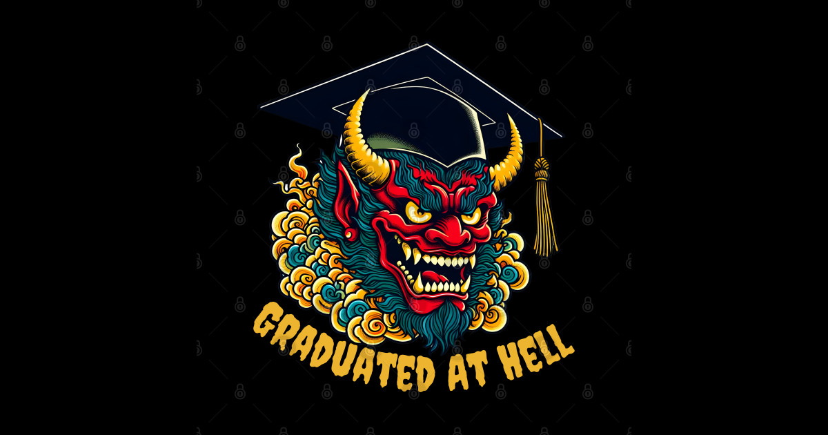 Graduation devil - Graduation - Sticker | TeePublic