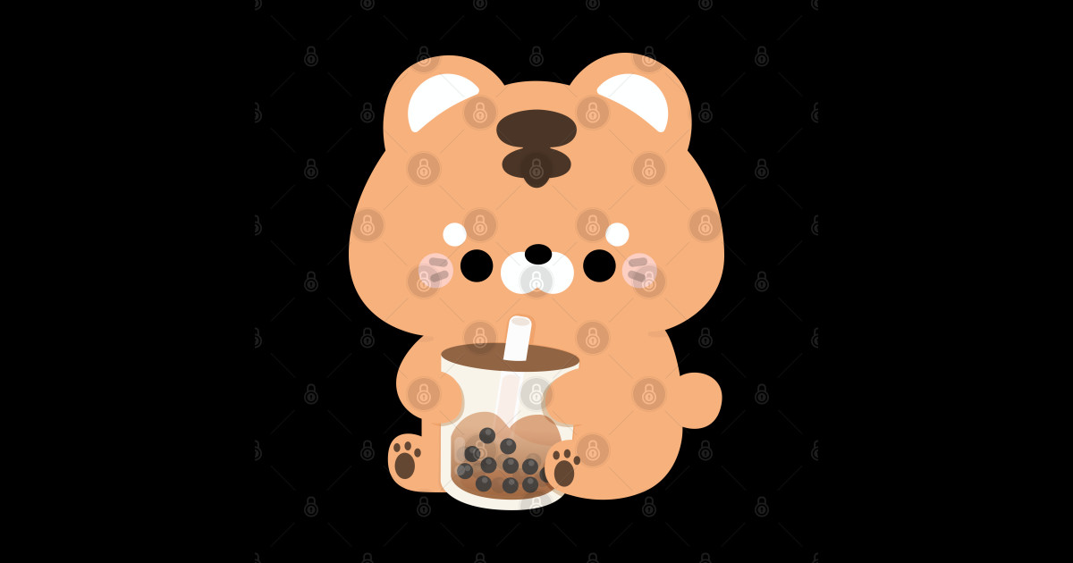 Tiger Boba Tea - Tiger - Sticker | TeePublic